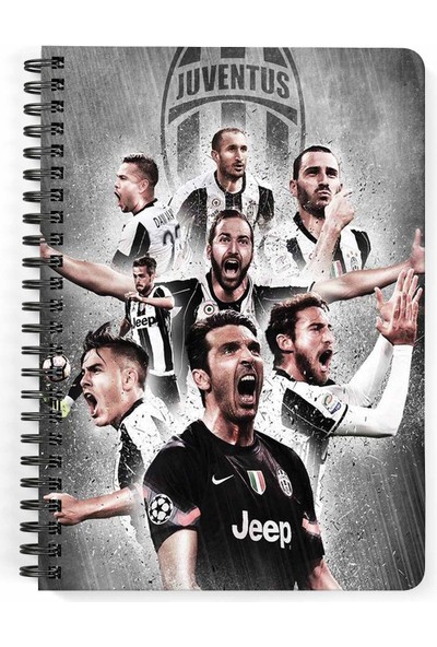 Rowalsi Juventus Baskılı Ahşap Kapaklı Defter 15X20 cm DFT4505