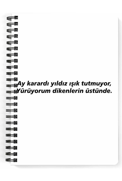 Rowalsi Selda Bağcan Baskılı Ahşap Kapaklı Defter 15X20 cm DFT3493