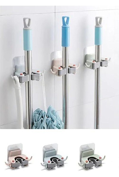 Daha Yok Mu Paspas Süpürge Fırça ve Mop Askısı Sap Tutucu Mutfak Banyo Askı Daha Yok Mu Paspas Süpürge Fırça ve Mop Askısı Sap Tutucu Mutfak Banyo Askı