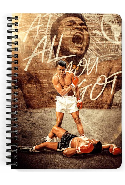 Rowalsi Muhammed Ali Baskılı Ahşap Kapaklı Defter 15X20 cm DFT2630 Rowalsi Muhammed Ali Baskılı Ahşap Kapaklı Defter 15X20 cm DFT2630