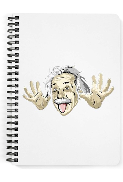Rowalsi Albert Einstein Baskılı Ahşap Kapaklı Defter 15X20 cm DFT6029 Rowalsi Albert Einstein Baskılı Ahşap Kapaklı Defter 15X20 cm DFT6029
