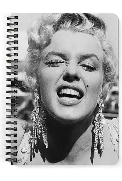 Rowalsi Marilyn Monroe Baskılı Ahşap Kapaklı Defter 15X20 cm DFT3729