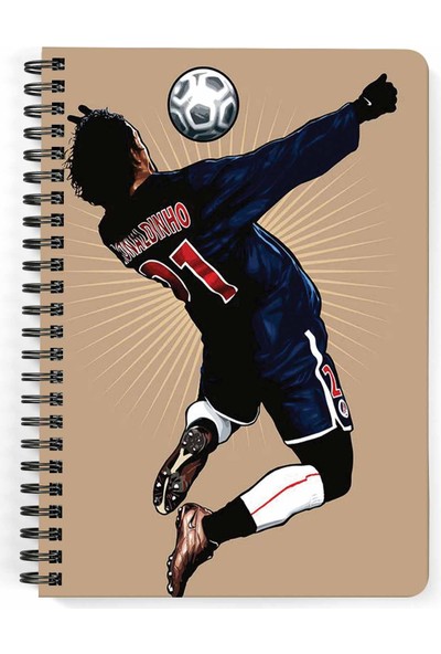 Rowalsi Ronaldinho Baskılı Ahşap Kapaklı Defter 15X20 cm DFT4610