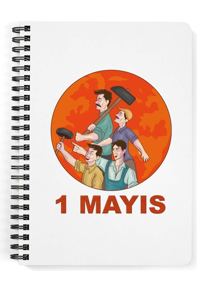 Rowalsi 1 Mayıs Baskılı Ahşap Kapaklı Defter 15X20 cm DFT1005