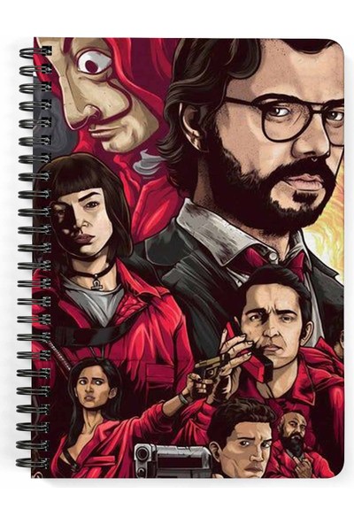 Rowalsi La Casa De Papel Baskılı Ahşap Kapaklı Defter 15X20 cm DFT4297 Rowalsi La Casa De Papel Baskılı Ahşap Kapaklı Defter 15X20 cm DFT4297