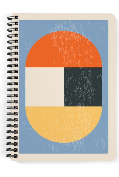 Rowalsi Geometrik Baskılı Ahşap Kapaklı Defter 15X20 cm DFT657