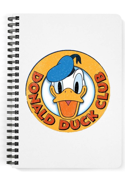 Rowalsi Donald Duck Club Baskılı Ahşap Kapaklı Defter 15X20 cm DFT6927