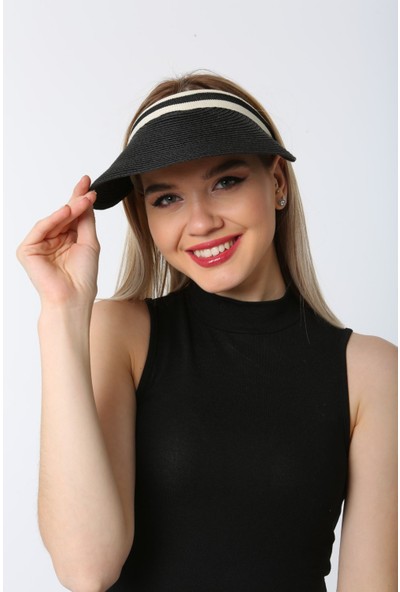 Luminos Butik Kadın Hasır Vizör Ekru Şapka SPK1000