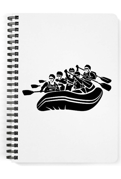 Rowalsi Rafting Baskılı Ahşap Kapaklı Defter 15X20 cm DFT6321
