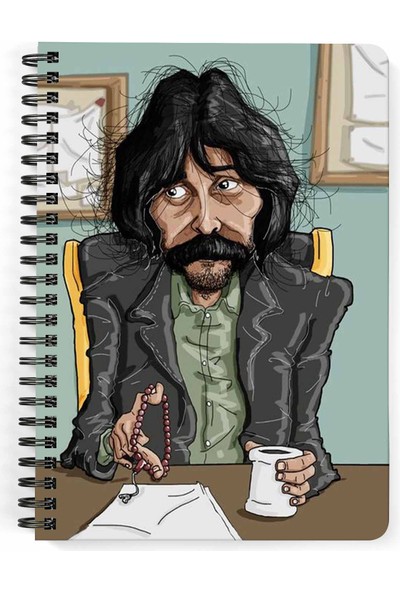 Rowalsi Behzat Ç. Baskılı Ahşap Kapaklı Defter 15X20 cm DFT2916