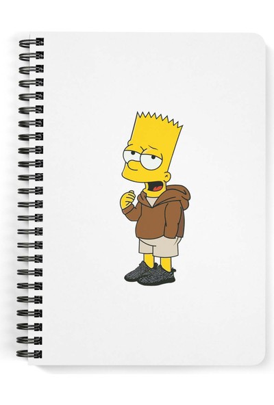 Rowalsi Simpson Baskılı Ahşap Kapaklı Defter 15X20 cm DFT209