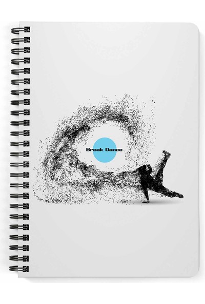 Rowalsi Break Dance Baskılı Ahşap Kapaklı Defter 15X20 cm DFT5348