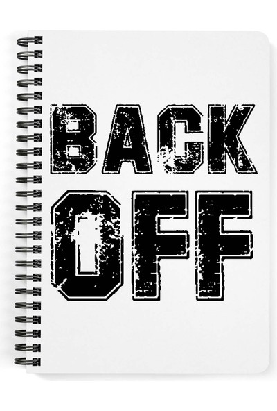 Rowalsi Back Off Baskılı Ahşap Kapaklı Defter 15X20 cm DFT6030