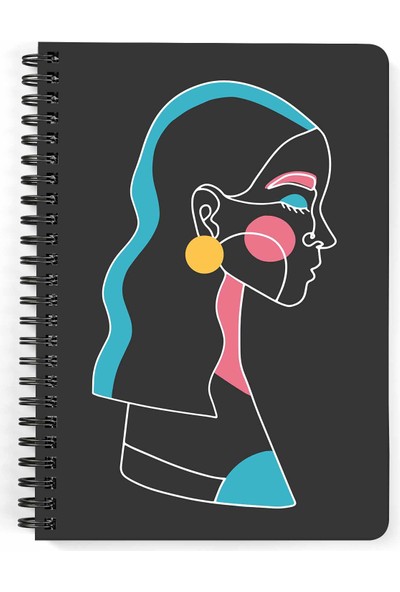 Rowalsi Woman Baskılı Ahşap Kapaklı Defter 15X20 cm DFT5235