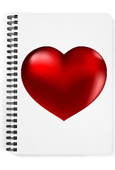 Rowalsi Kalp Baskılı Ahşap Kapaklı Defter 15X20 cm DFT6408