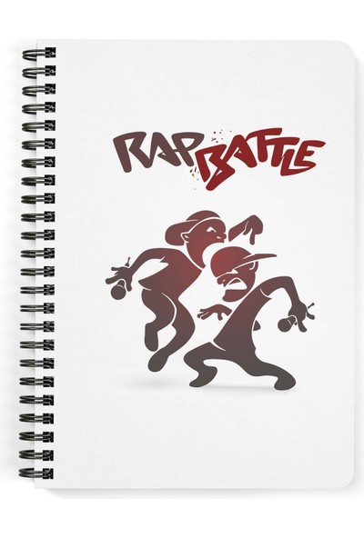 Rowalsi Rap Battle Baskılı Ahşap Kapaklı Defter 15X20 cm DFT1630