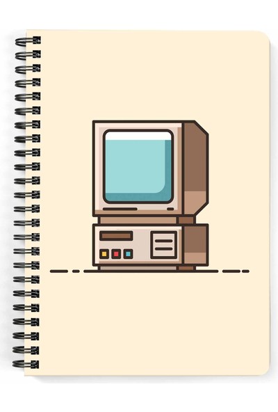 Rowalsi Retro Tv Baskılı Ahşap Kapaklı Defter 15X20 cm DFT5330
