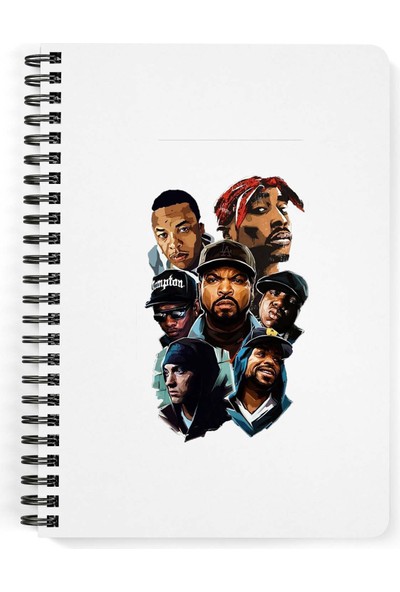 Rowalsi Rap Baskılı Ahşap Kapaklı Defter 15X20 cm DFT6098