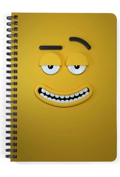 Rowalsi Umursamaz Yüz Baskılı Ahşap Kapaklı Defter 15X20 cm DFT2582