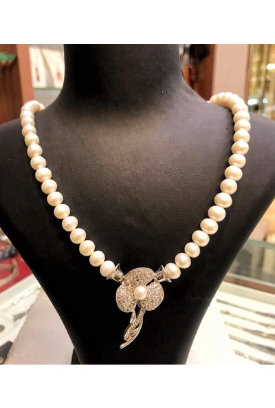 Sezginler Doğal Inci 925 Ayar Gümüş Klipsli Kolye Sezginler Doğal Inci 925 Ayar Gümüş Klipsli Kolye