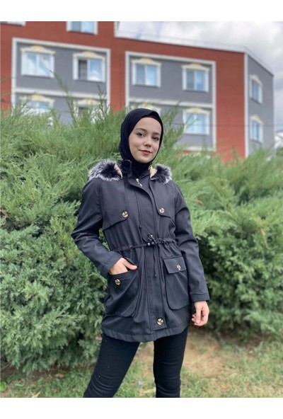 Azra Fashion Bayan Kısa Mont - Krem - 40 Azra Fashion Bayan Kısa Mont - Krem - 40