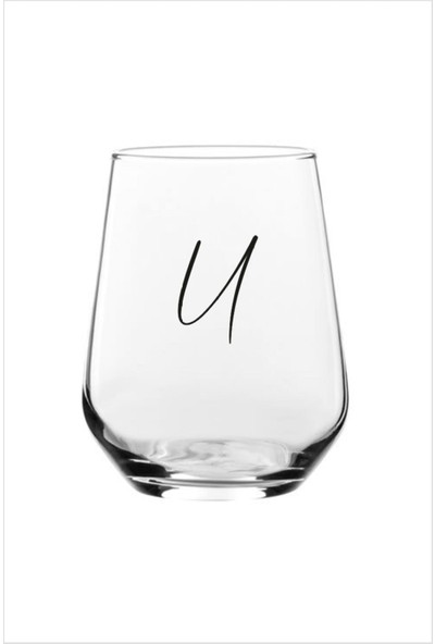 Paşabahçe U Yazılı Allegra Su Bardağı