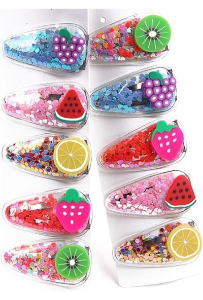 Grandpazzar 5'li Pullu Meyveli Çıt Çıt Çocuk Toka Seti Grandpazzar 5'li Pullu Meyveli Çıt Çıt Çocuk Toka Seti