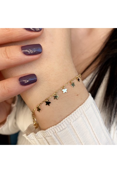 Kayra Mücevher Yıldız Altın Bileklik AÇB76 Kayra Mücevher Yıldız Altın Bileklik AÇB76