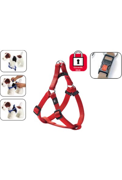 Karlıe Kilitli Göğüs Tasma S/m 35-60CM Kırmızı Karlıe Kilitli Göğüs Tasma S/m 35-60CM Kırmızı