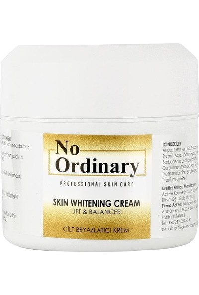 No Ordinary Cilt Beyazlatıcı Krem 50GR