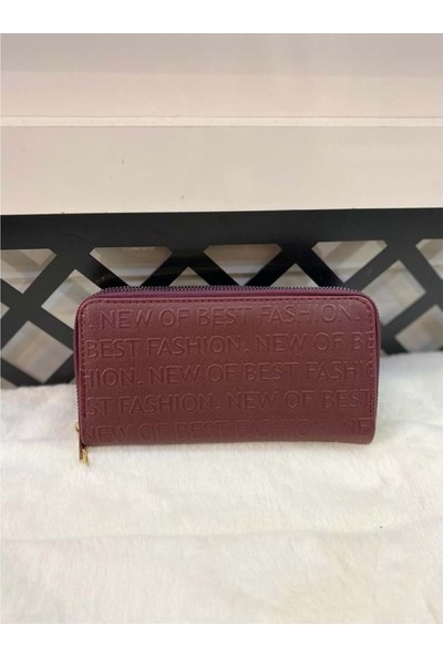 Bayan Suni Deri Cüzdan M06 - Bordo - Tek Beden Bayan Suni Deri Cüzdan M06 - Bordo - Tek Beden