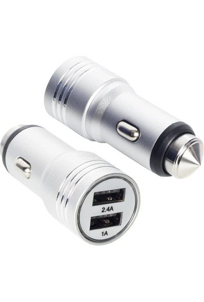 Aradığın Var Araç Çakmaklık Şarj Aleti Çift USB Girişli Hızlı Şarj 2.4A