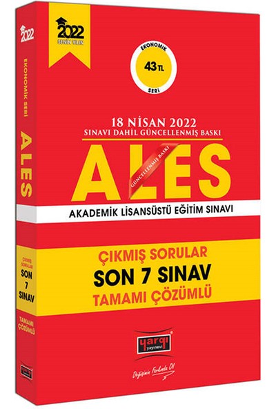 Yargı Yayınevi ALES Ekonomik Seri Son 7 Sınav Çıkmış Sorular (18 Nisan 2022 Sınavı Dahil) Yargı Yayınevi ALES Ekonomik Seri Son 7 Sınav Çıkmış Sorular (18 Nisan 2022 Sınavı Dahil)