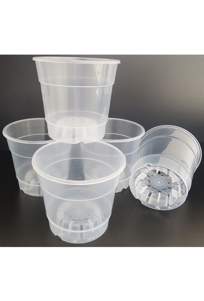 Orkide Saksısı 0,75 Lt 3 Adet Şeffaf Orkide Üretim Saksısı