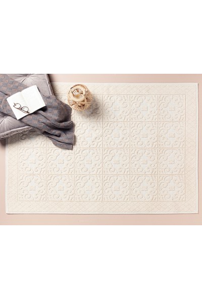 English Home Bukle Pamuklu Kilim 60X100 cm Krem English Home Bukle Pamuklu Kilim 60X100 cm Krem