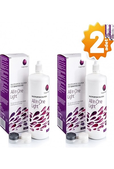 All In One Light Çok Amaçlı Lens Solüsyon 2li Paket All In One Light Çok Amaçlı Lens Solüsyon 2li Paket