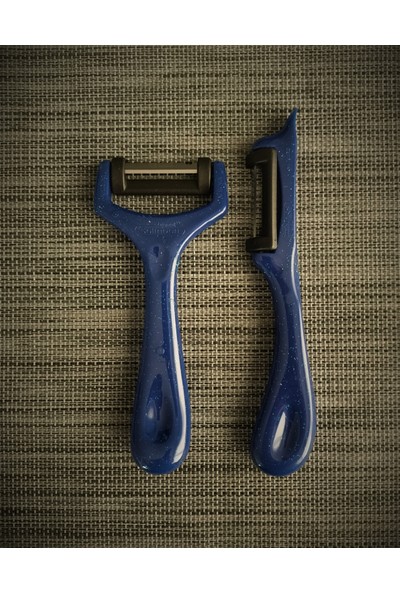 Solingen Simli Yan ve Düz Soyacak 2'li Lacivert Solingen Simli Yan ve Düz Soyacak 2'li Lacivert