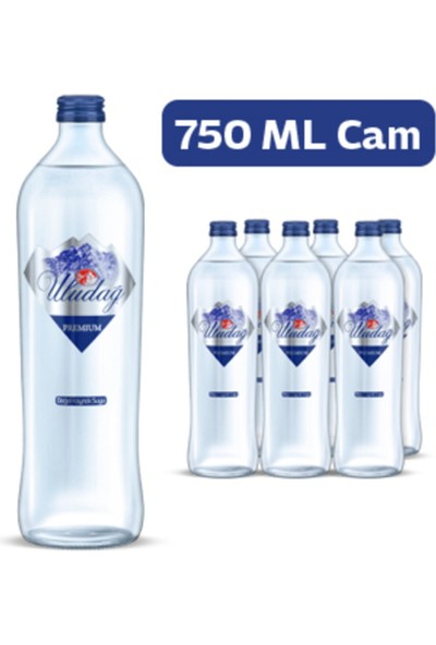 Uludağ Premium Su Cam Şişe 6 x 750 ml