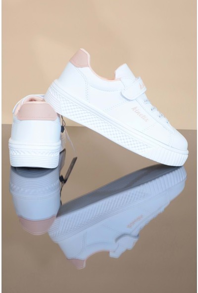 Kinetix Kidessa 1235 Anatomik Taban Unisex Çocuk Spor Ayakkabı - NKT01235-BEYAZ Pembe-37