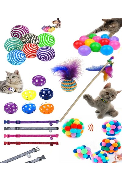 Pamepaw Ip Sarma Top , Tüylü Top , Ponpon Top , Çıngıraklı Top ,renkli Top , Olta ve Tasma Seti Pamepaw Ip Sarma Top , Tüylü Top , Ponpon Top , Çıngıraklı Top ,renkli Top , Olta ve Tasma Seti