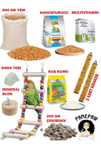 Pamepaw Paraket , Sultan-Cennet Papağanı Yem Seti 10'lu Pamepaw Paraket , Sultan-Cennet Papağanı Yem Seti 10'lu