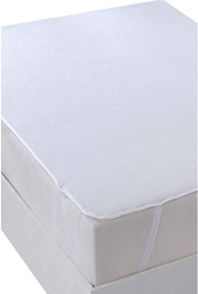 Bebesi Alez Tek Kişilik Lastikli Çarşaf 90 x 200 cm Pamuk Sıvı Geçirmez Köşelerinden Lastikli Alez Beyaz