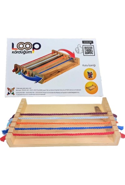 Loop Kördüğüm Kördüğüm 7 Farklı Seviye 7 Farklı Renk Ahşap Kutu Oyunu