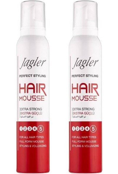 Jagler Ekstra Güçlü Saç Köpüğü 200 Ml. X 2 Adet Jagler Ekstra Güçlü Saç Köpüğü 200 Ml. X 2 Adet