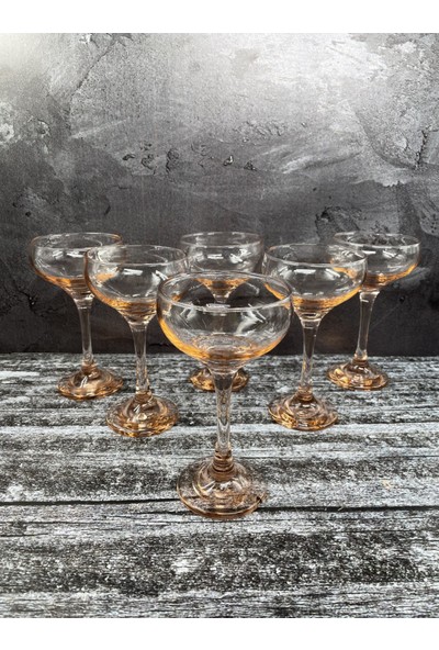 Yzhome 6'lı Cam Rosegold Ayaklı Dondurmalık Şamdanlık Magnolya Kadeh Yzhome 6'lı Cam Rosegold Ayaklı Dondurmalık Şamdanlık Magnolya Kadeh