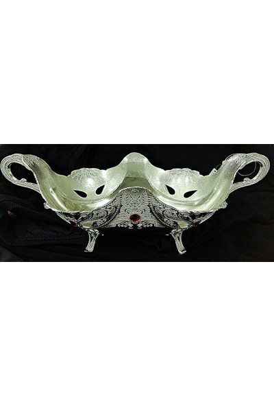 Ceyyiz Gondol Ayaklı Kırmızı Taşlı Telkari Büyük 42X 17 X15CM Ceyyiz Gondol Ayaklı Kırmızı Taşlı Telkari Büyük 42X 17 X15CM