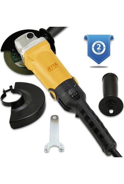 Jetta Power Tools Devir Ayarlı Taşlama 125 mm 6 Kademeli Uzun Kuyruklu Sarı Jetta Power Tools Devir Ayarlı Taşlama 125 mm 6 Kademeli Uzun Kuyruklu Sarı