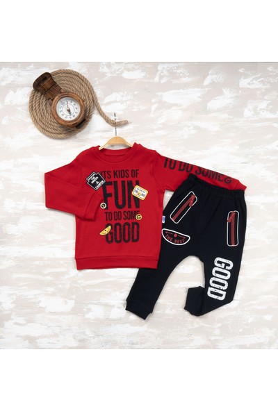 Saymoystar Kids Fun Good Baskılı Erkek 2li Takım Saymoystar Kids Fun Good Baskılı Erkek 2li Takım