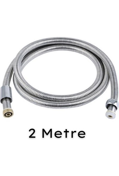 Brkyapı Duş Hortumu Krom 2 Metre Paslanmaz Çelik