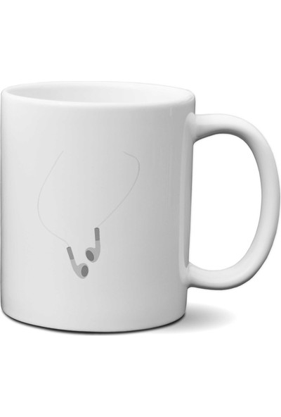 Rowalsi Kulaklık Baskılı Kupa Bardak BLL1779